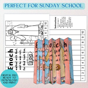 Printable Enoch Walked With God Agamograph – Sunday School Craft ...