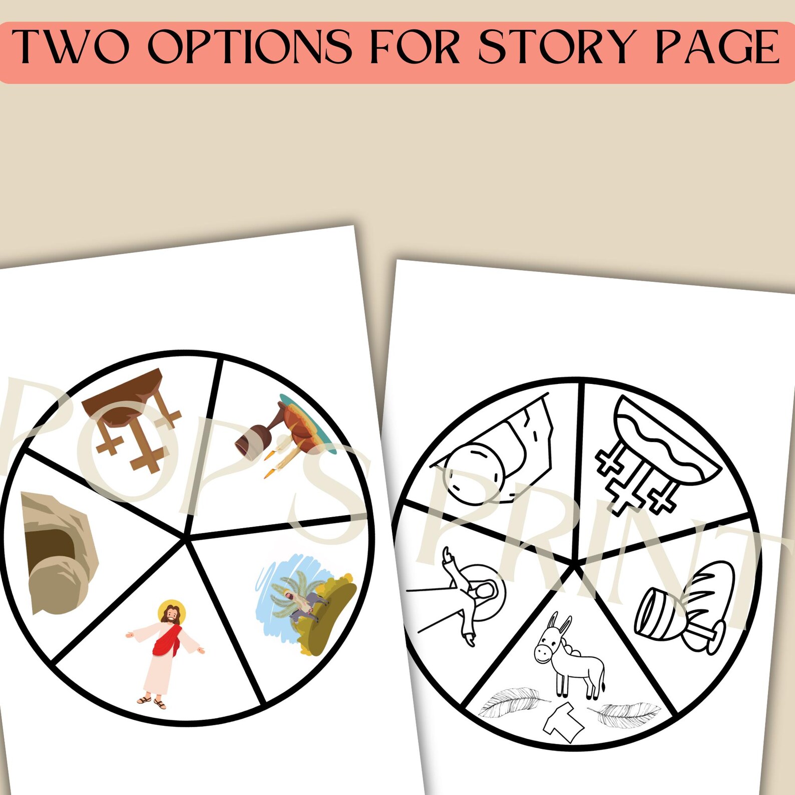 The Easter Story Spinner Wheel| Easter Craft| Sunday School Craft| Kids ...