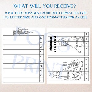 Printable Naaman is Healed Agamograph, Sunday School Craft, Instant ...