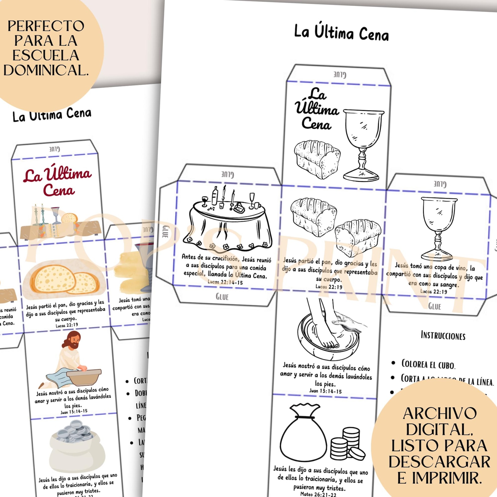 El Cubo De La Última Cena Para Niños| Historia Para La Escuela ...