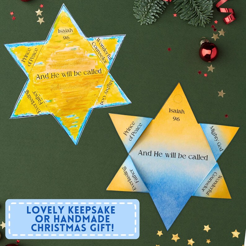 Bethlehem Star Craft, Sunday School Advent Activity, Printable Nativity ...
