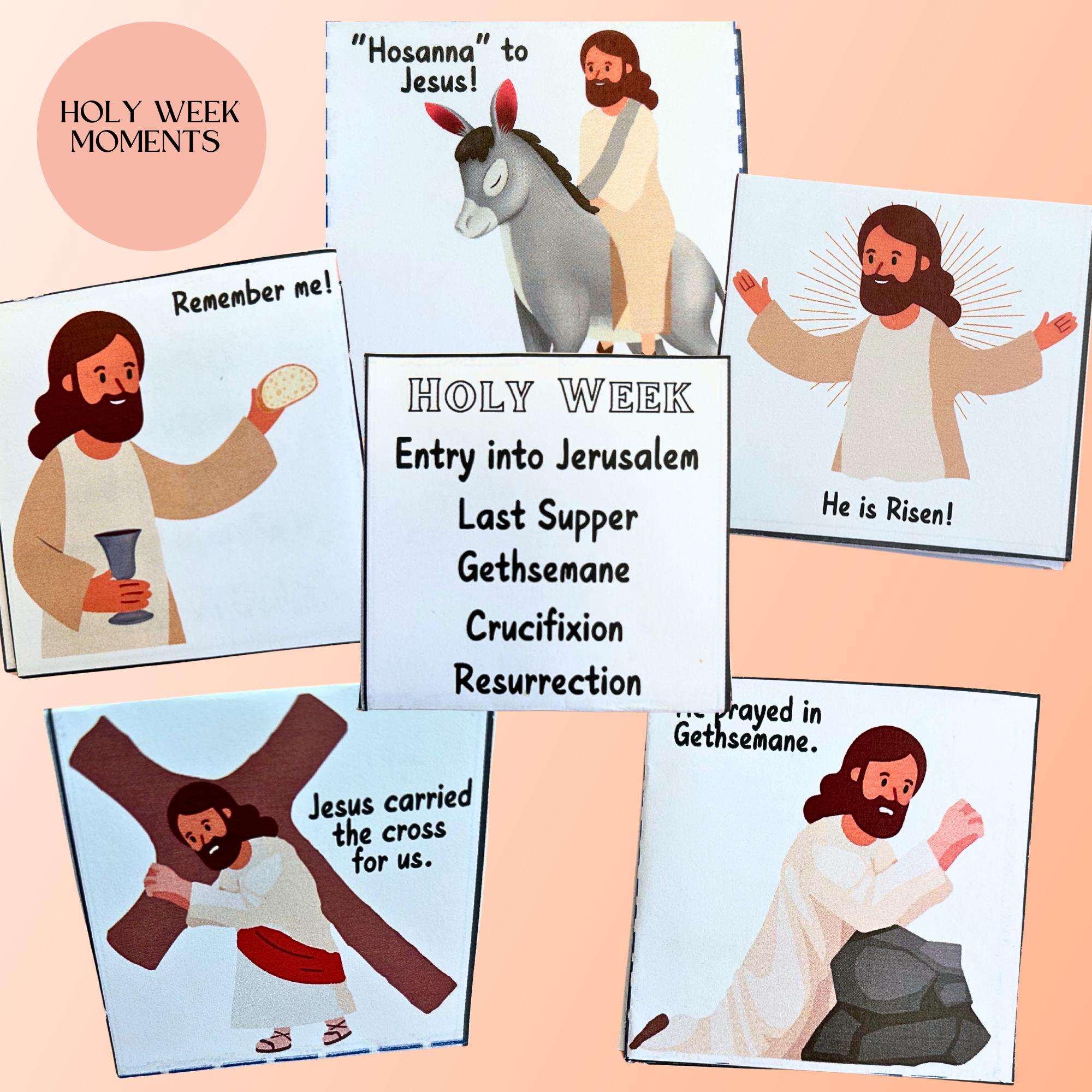 Easter Printable Cube Craft Sunday School Activity, 3D Bible Easter ...