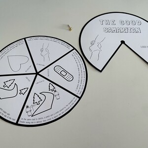 The Parable of the Good Samaritan Coloring Spinner Wheel| Sunday School ...