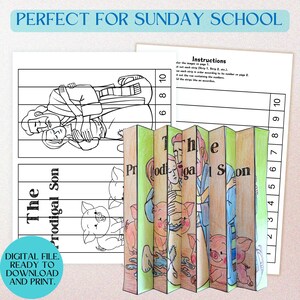 Printable the Prodigal Son Agamograph, Sunday School Bible Craft ...