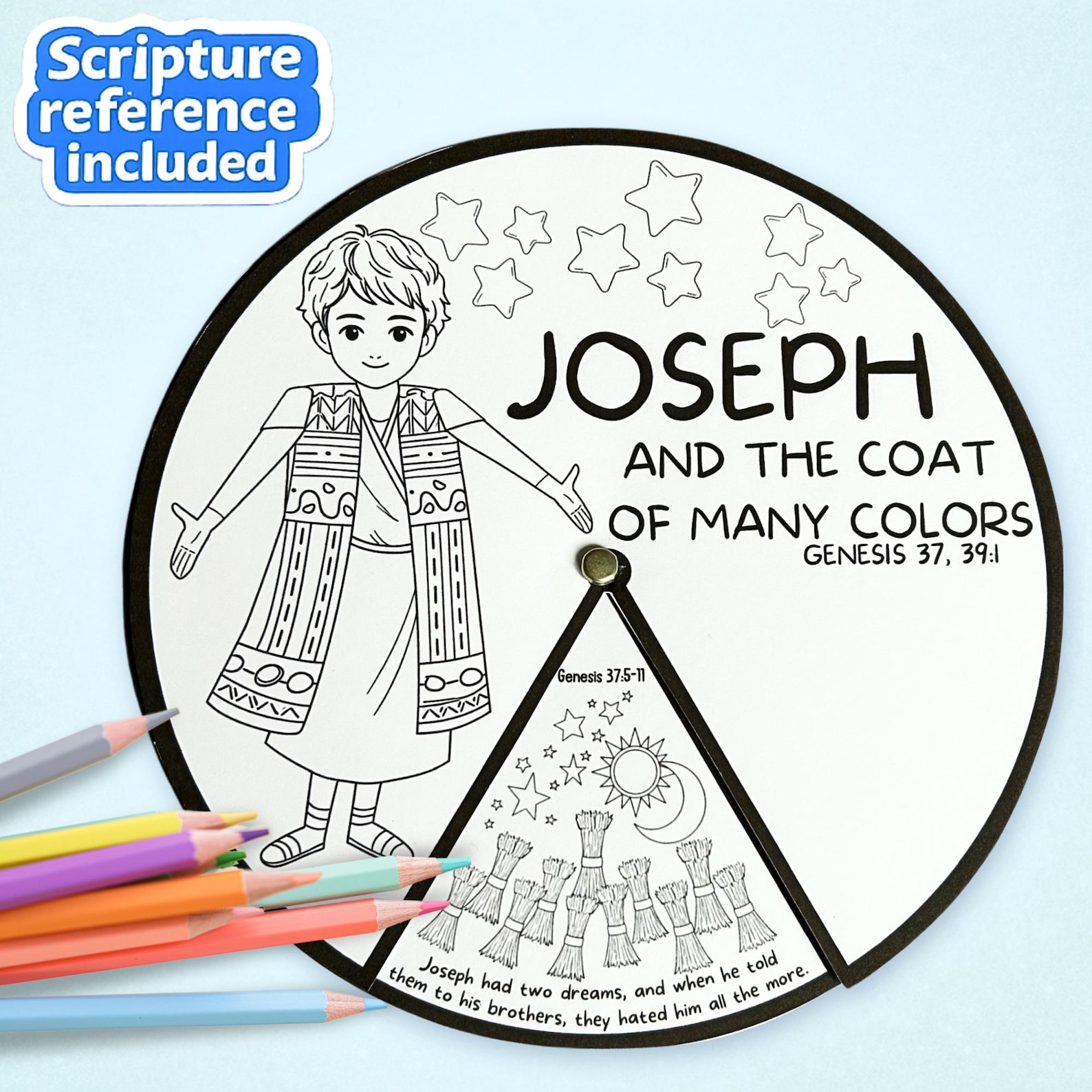 Joseph and the Coat of Many Colors Bible Craft for Kids – Printable ...