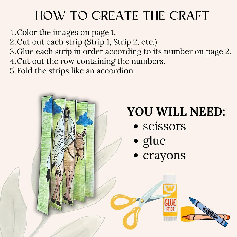 Palm Sunday Agamograph Craft| Sunday School Activity for Kids| Instant ...