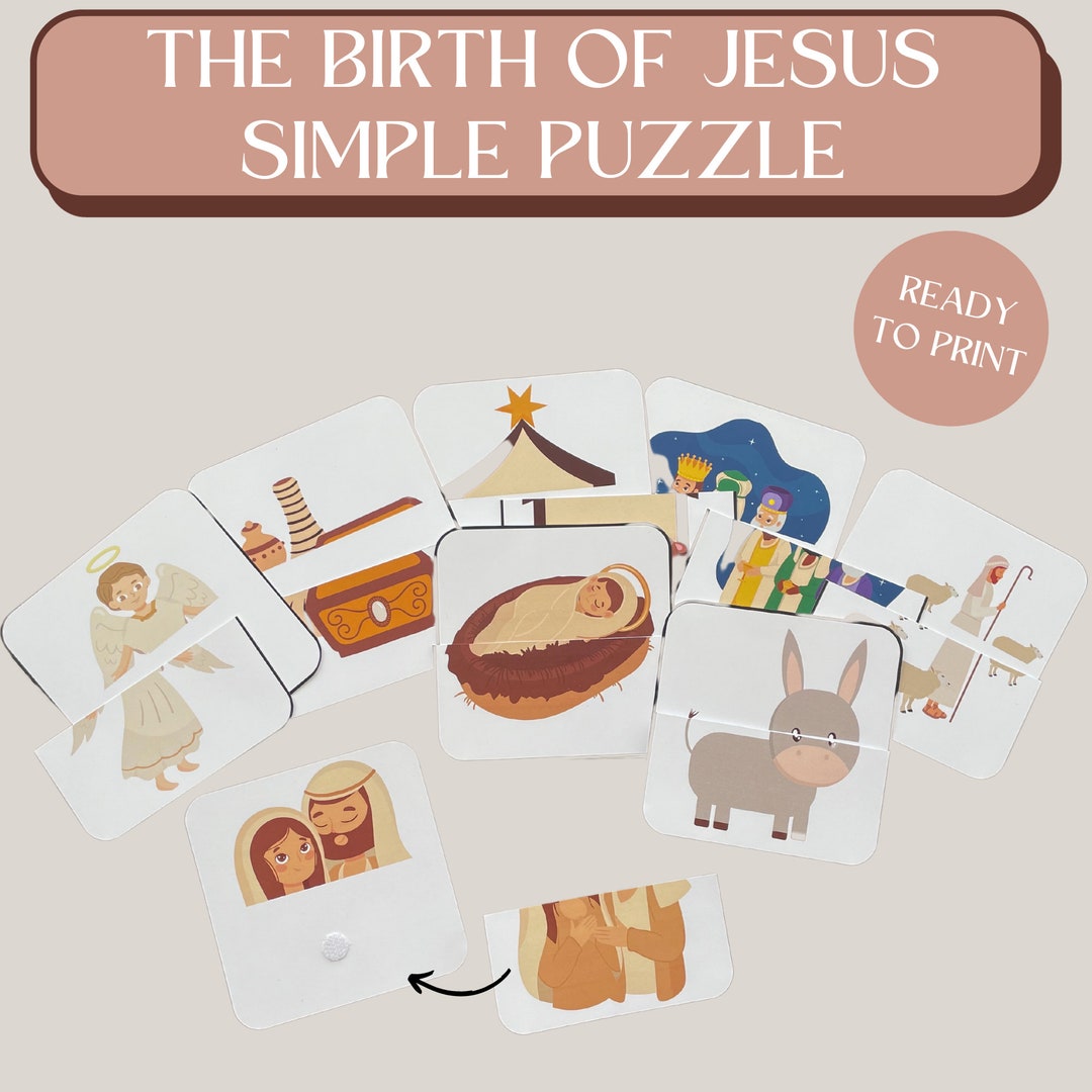 The Birth of Jesus Puzzle Nativity Craft Sunday School - Etsy