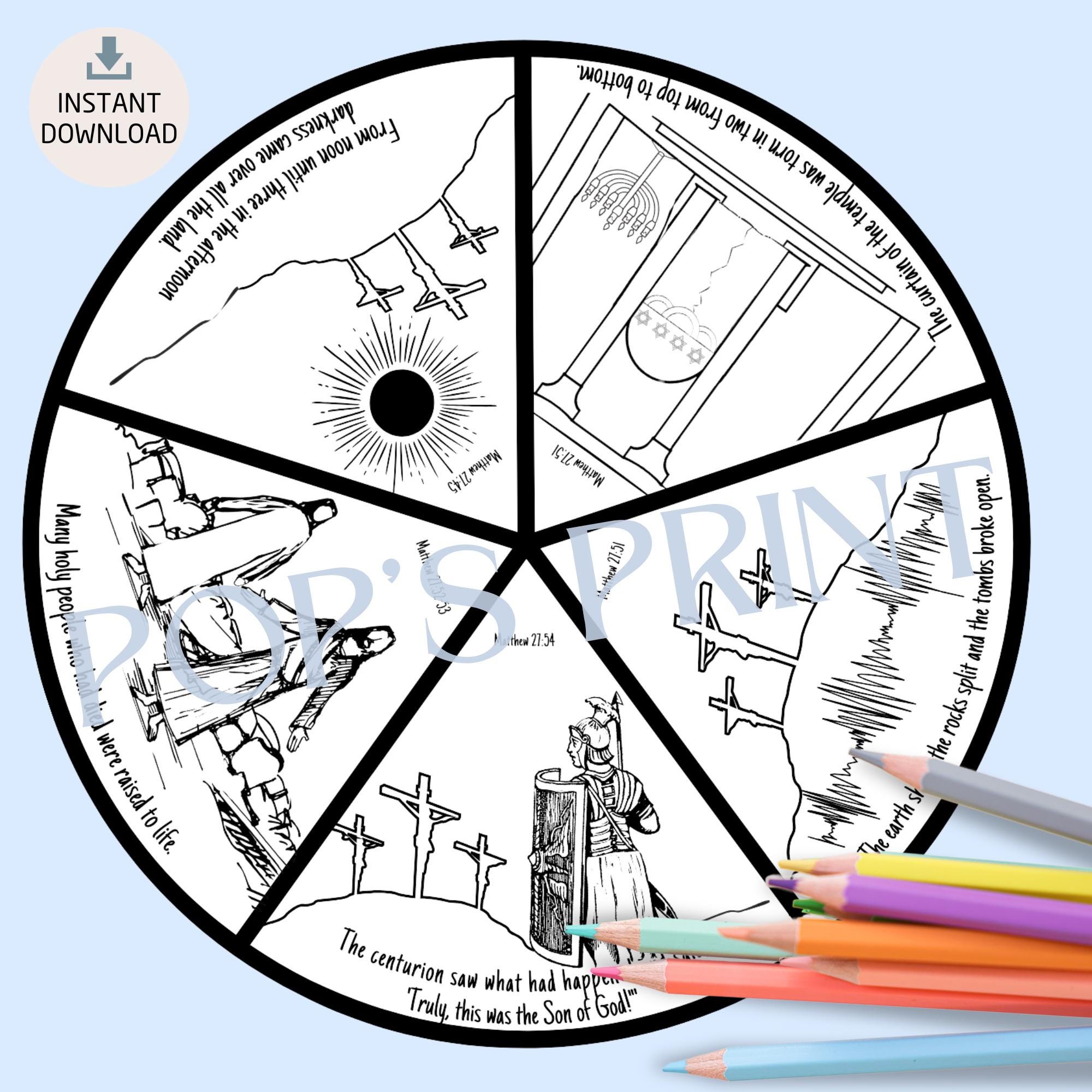 Printable Good Friday Sunday School Craft Holy Week Kids Activity ...