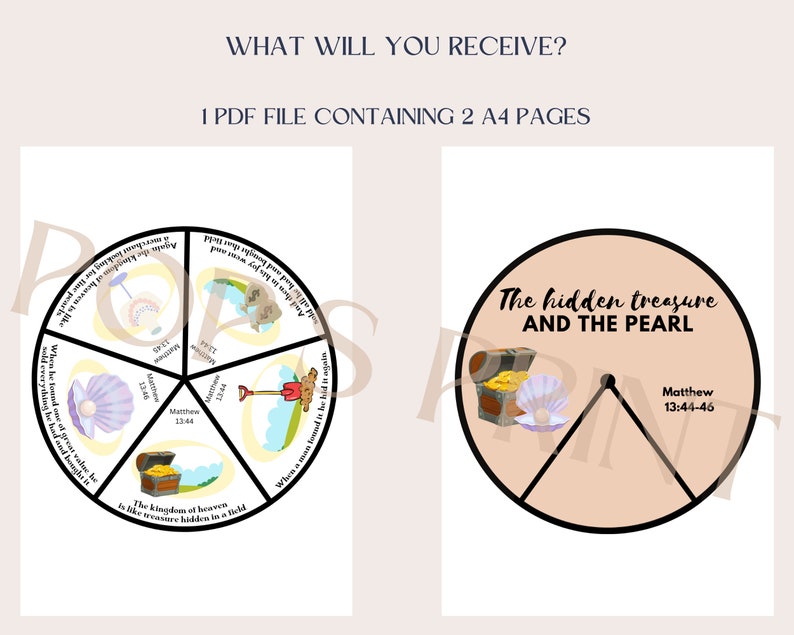 The Parable of the Hidden Treasure and the Pearl Spinner Wheel ...