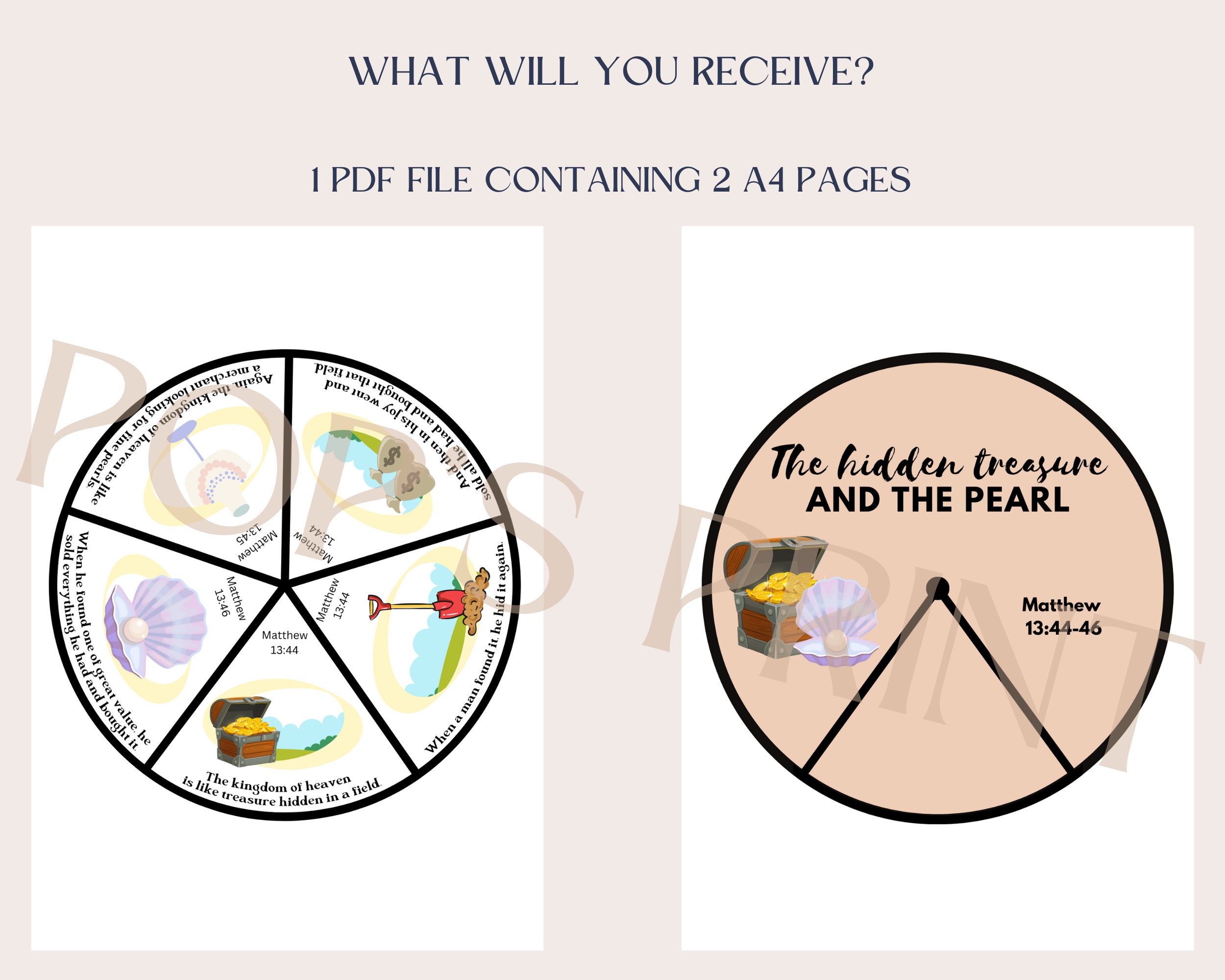 The Parable of the Hidden Treasure and the Pearl Spinner Wheel ...