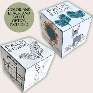 Palm Sunday Cube Craft| Printable Sunday School Bible Activity| Game ...