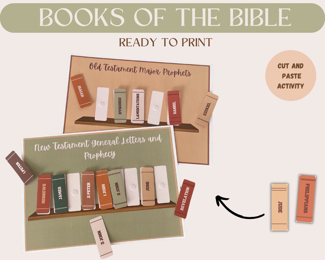 Books of the Bible Activity Old Testament Printable New - Etsy