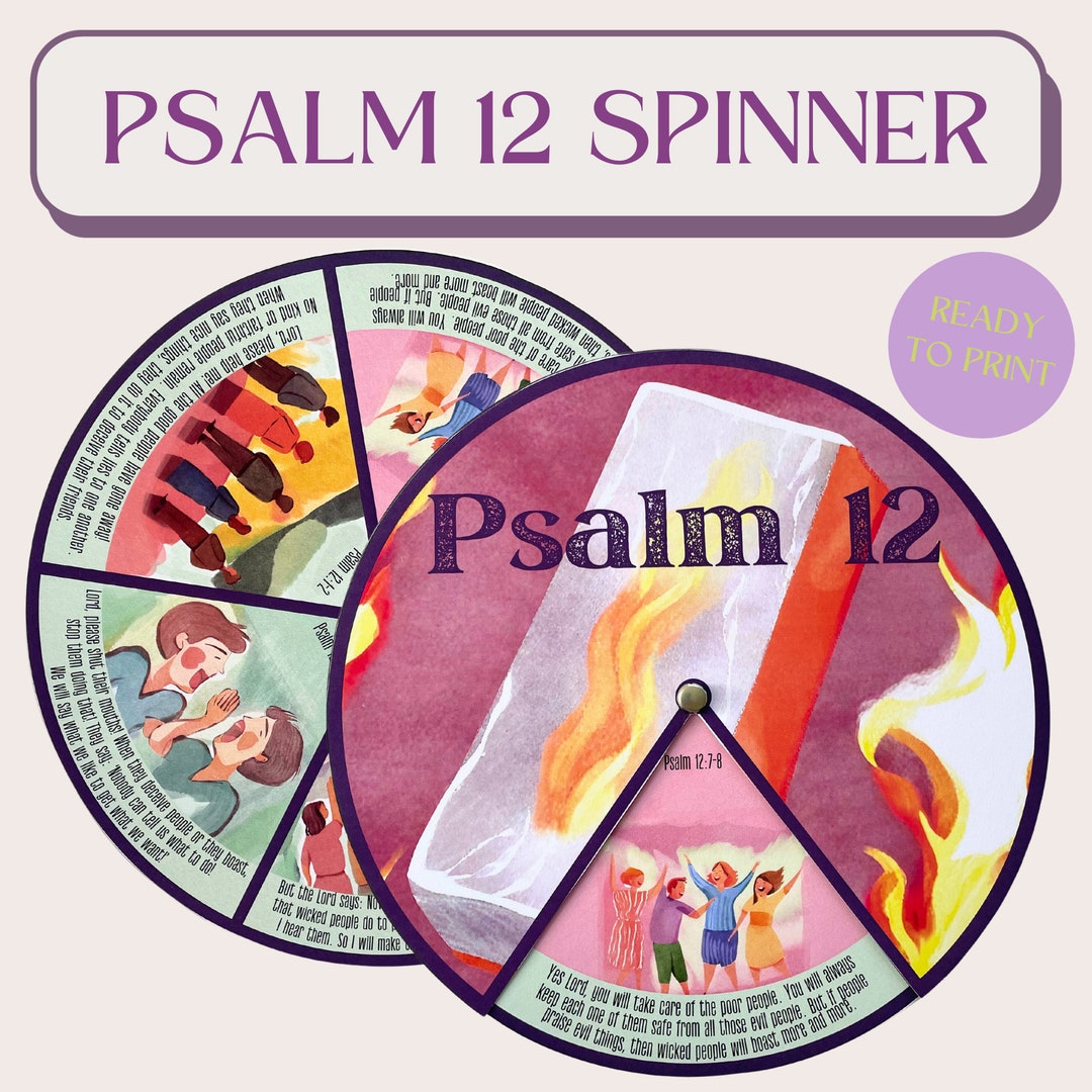Psalm 12 Spinner Wheel | Psalm 12 Craft | Sunday School Craft | Kids ...