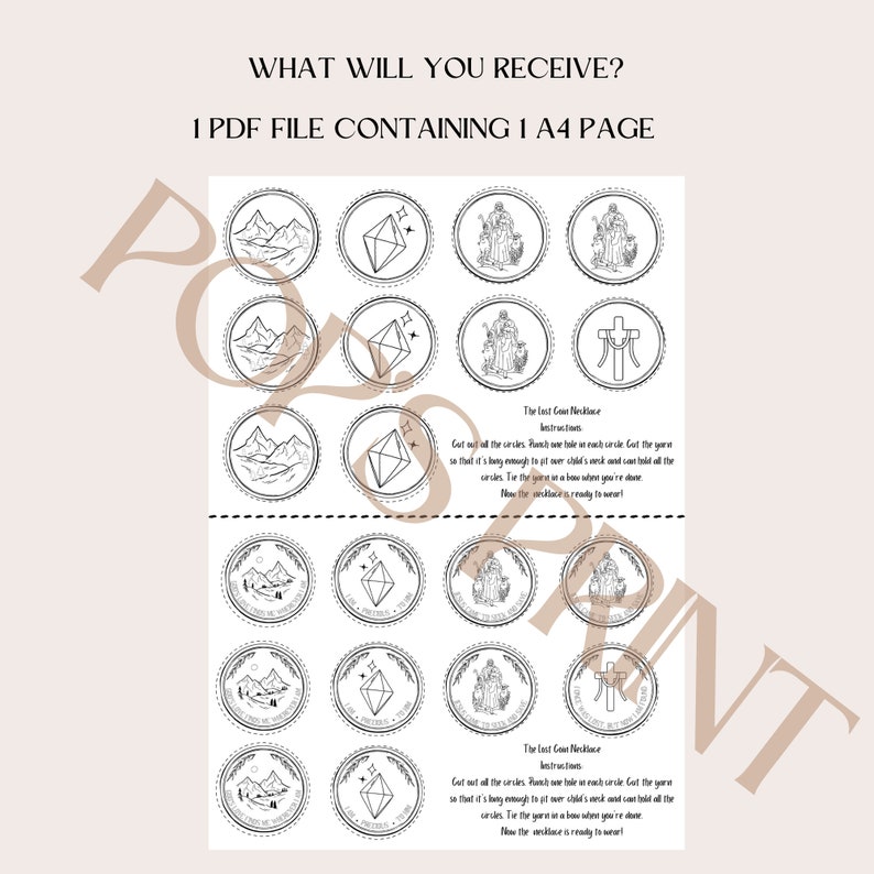 The Parable of the Lost Coin Necklace Craft| Sunday School Lesson ...