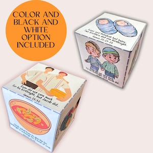 Printable Jacob and Esau Cube Sunday School Craft | Kids' Ministry ...