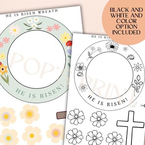 Easter Wreath Craft| Sunday School Activity for Kids| Instant Download ...