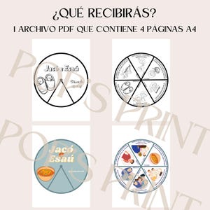 Jacob Y Esau-rueda Giratoria Para Colorear,manualidad De Jacob Y Esaú ...