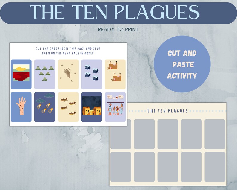 The Ten Plagues Activity the Ten Plagues Printable the Ten - Etsy