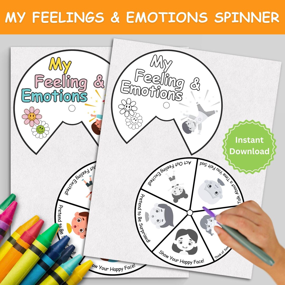 My Feelings & Emotions Spinner | Kids Emotional Learning Game ...