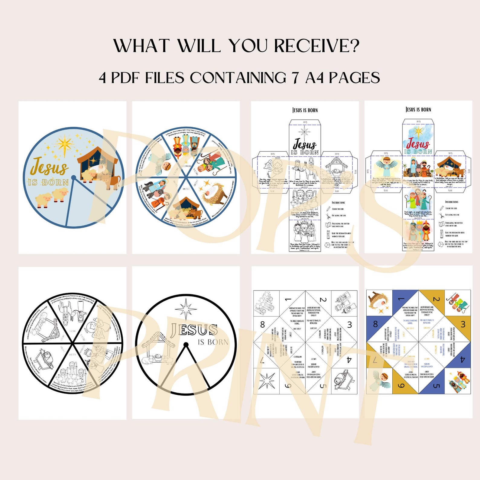Nativity Story Printable Activity, Christmas and Advent Kids Crafts ...