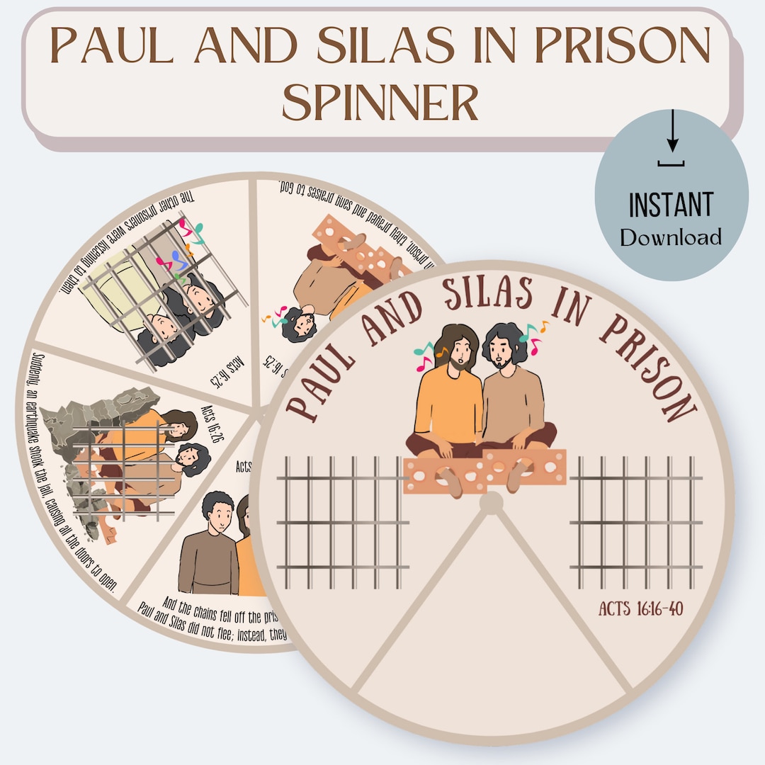 Paul and Silas in Prison Spinner Wheel| Sunday School Craft| Kids ...