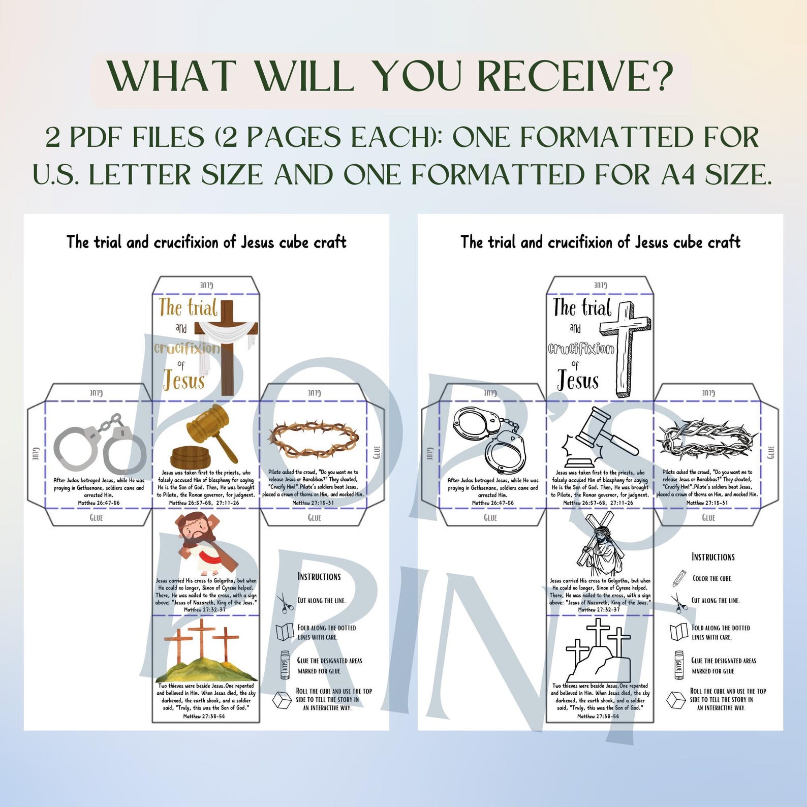 The Trial and Crucifixion of Jesus Story for Kids| Cube Craft ...