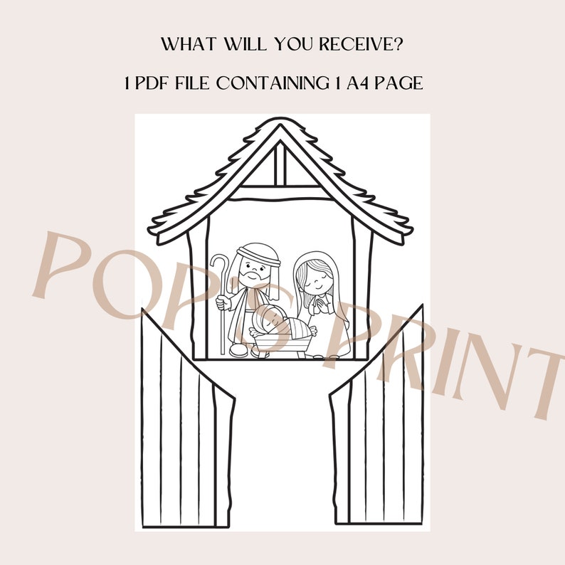 Nativity Stable Craft, Christmas Sunday School & Kids Ministry Activity ...