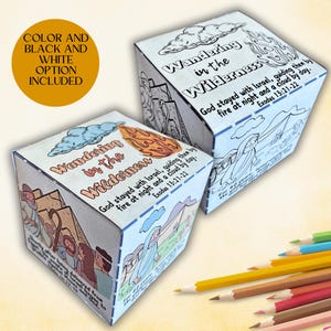 Wandering in the Wilderness Sunday School Cube Craft – Printable Kids ...