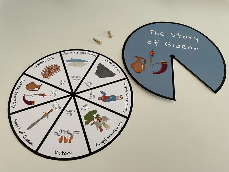 The Story of Gideon Spinner Wheel Gideon Craft Sunday School Craft Kids ...