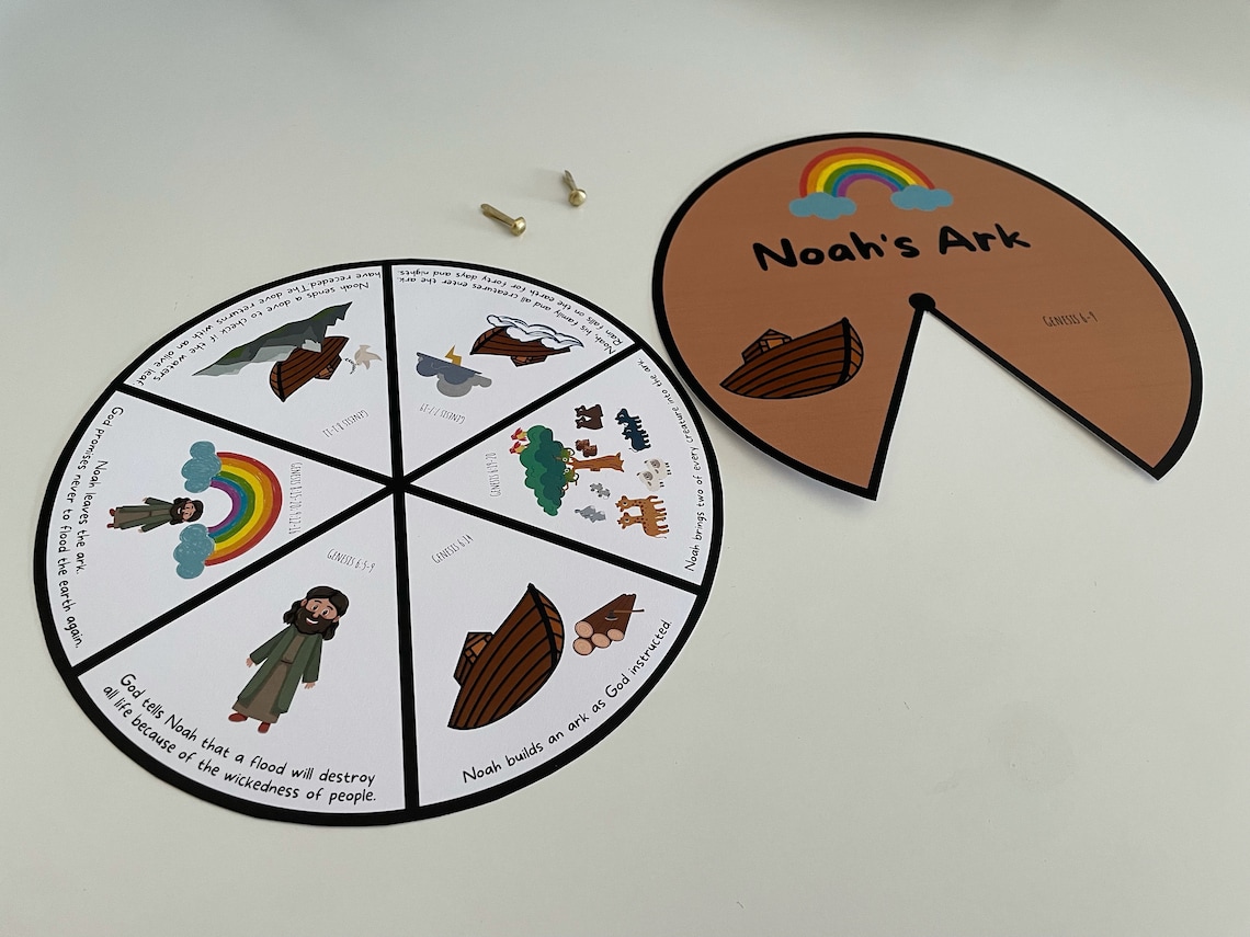 Noah's Ark Spinner Wheel| Noah's Ark Craft| Sunday School Craft| Kids ...