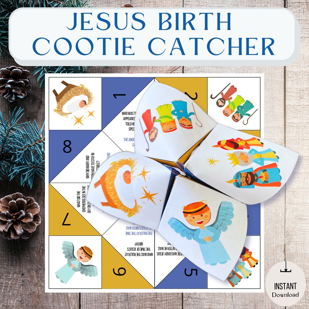 The Birth of Jesus Cootie Catcher| Sunday School Craft| Cootie Catcher ...