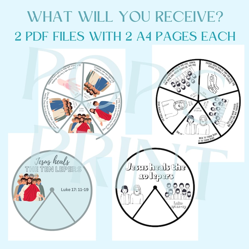 Jesus Heals Ten Lepers Craft, Printable Gratitude Bible Lesson, Jesus ...