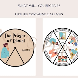 Printable the Prayer of Daniel Spinner Wheel | Engaging Daniel’s ...