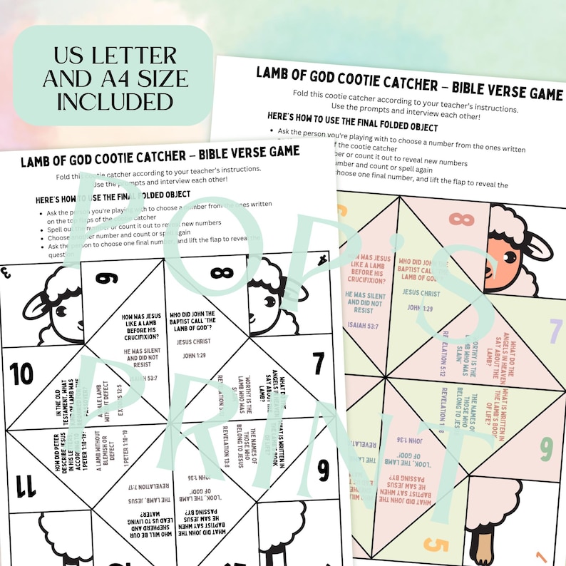 Printable Easter Sunday School Craft: Lamb of God Coloring Cootie ...
