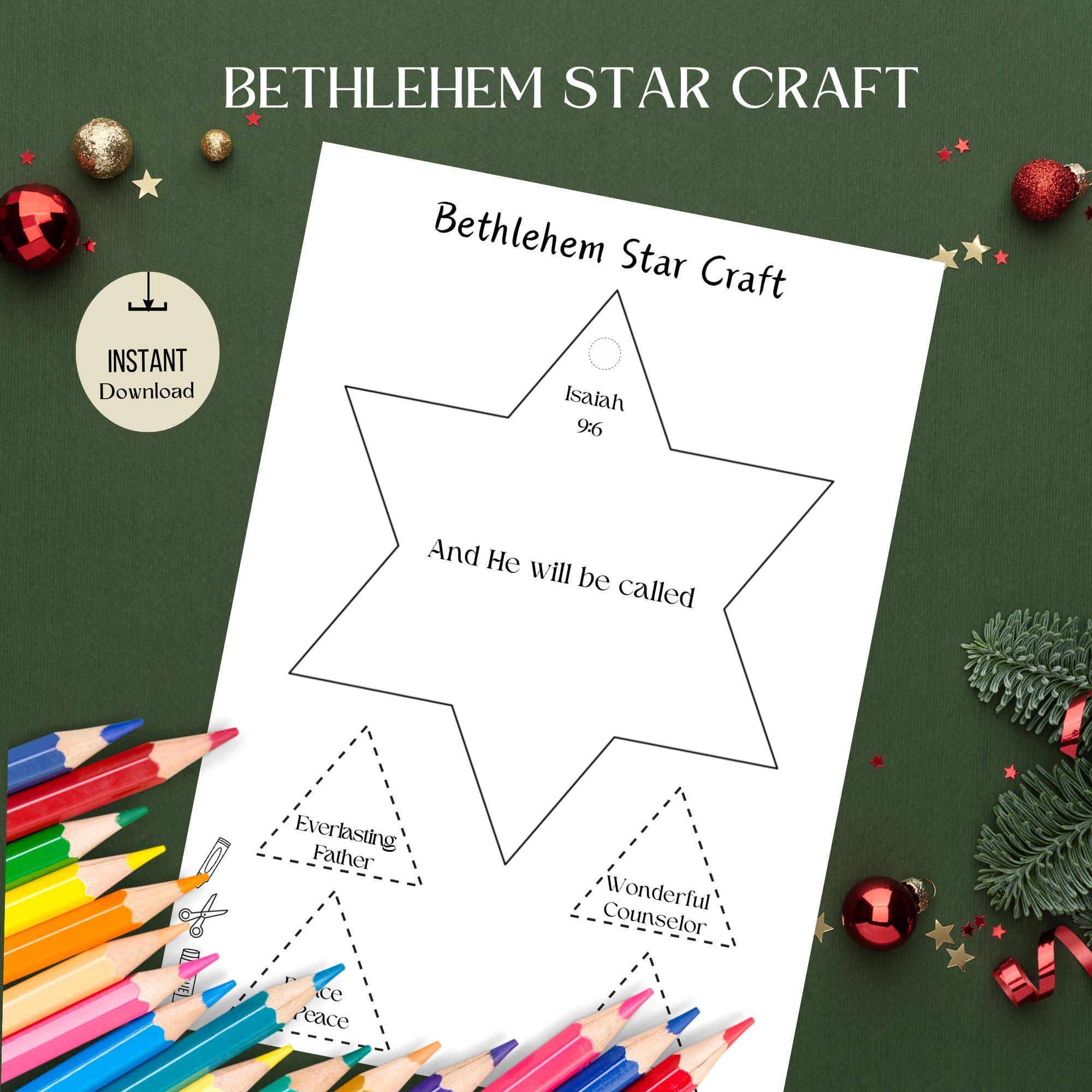 Bethlehem Star Craft, Sunday School & Kids Ministry Advent Activity ...