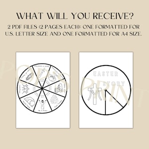 The Easter Story Coloring Spinner Wheel| Easter Craft| Sunday School ...