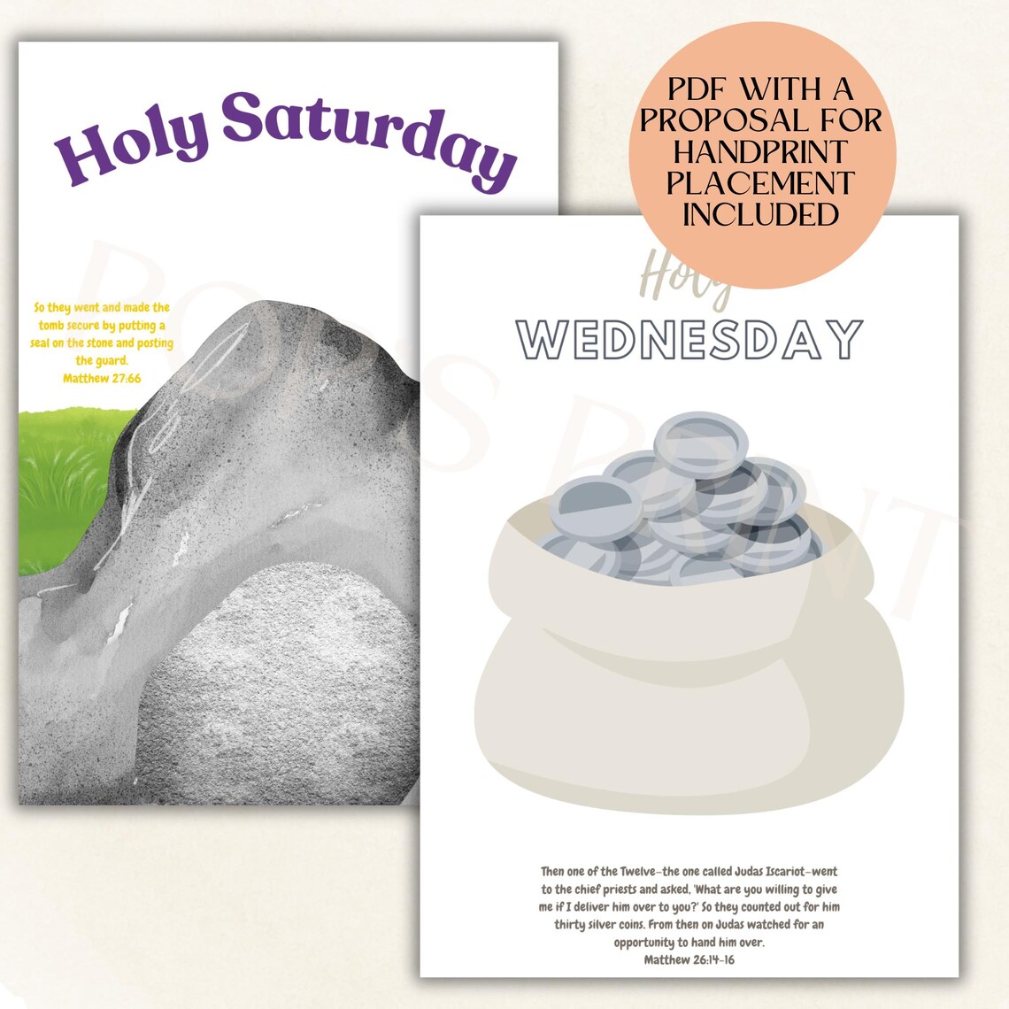 Holy Week Handprint Craft| Easter Story| Sunday School| Coloring Paper ...