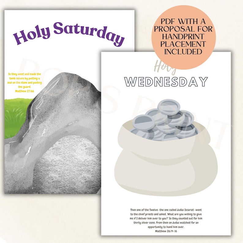 Holy Week Handprint Craft| Easter Story| Sunday School| Coloring Paper ...