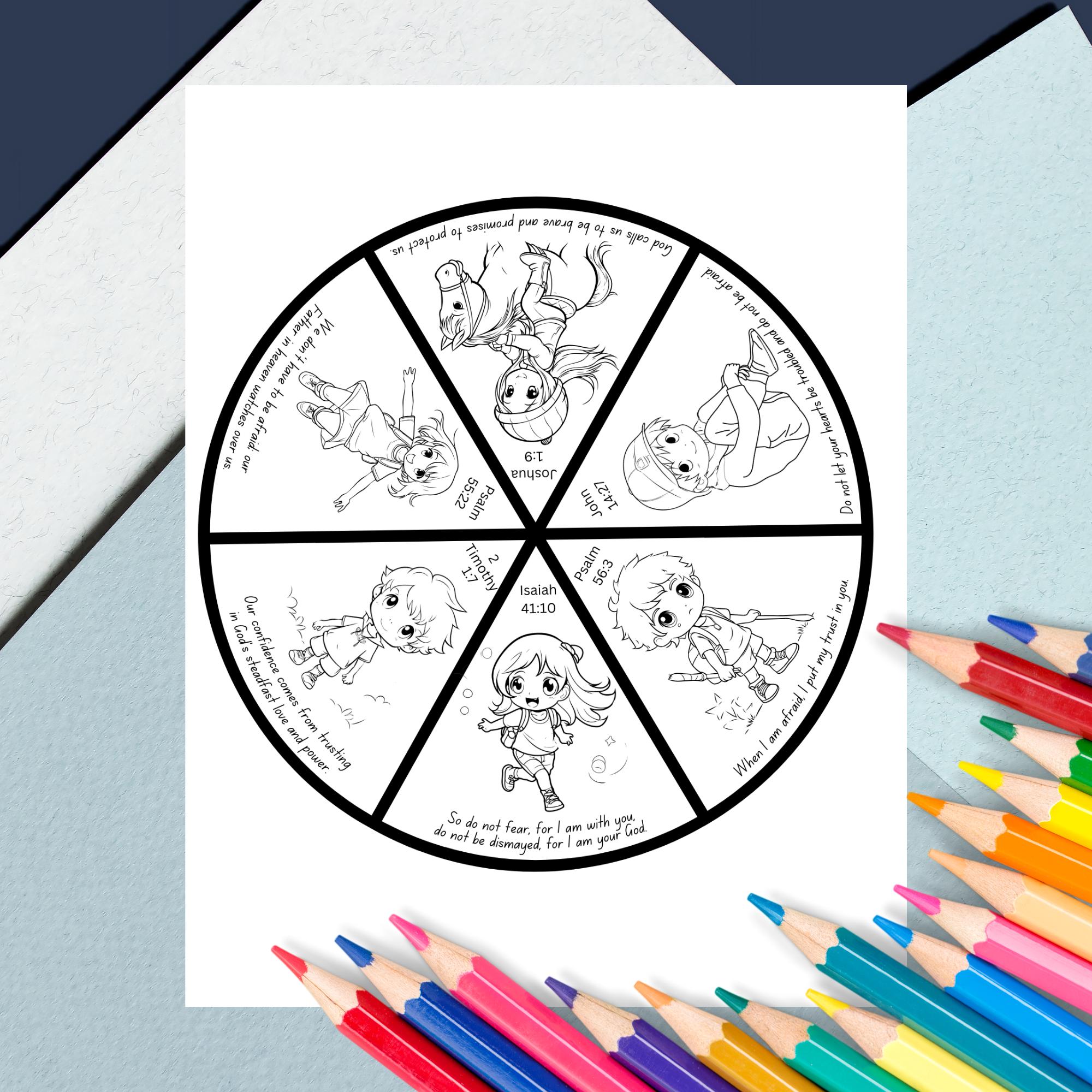 Printable Faith Over Fear Spinner Wheel Craft, Faith Bible Activity ...