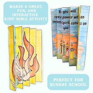Printable Pentecost Agamograph Craft – Day of Pentecost Sunday School ...