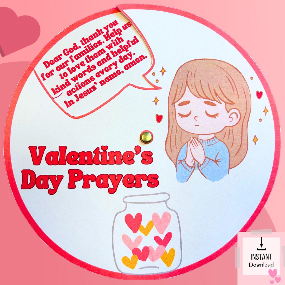 Printable Valentine’s Day Spinner Wheels Sunday School Craft Kids ...