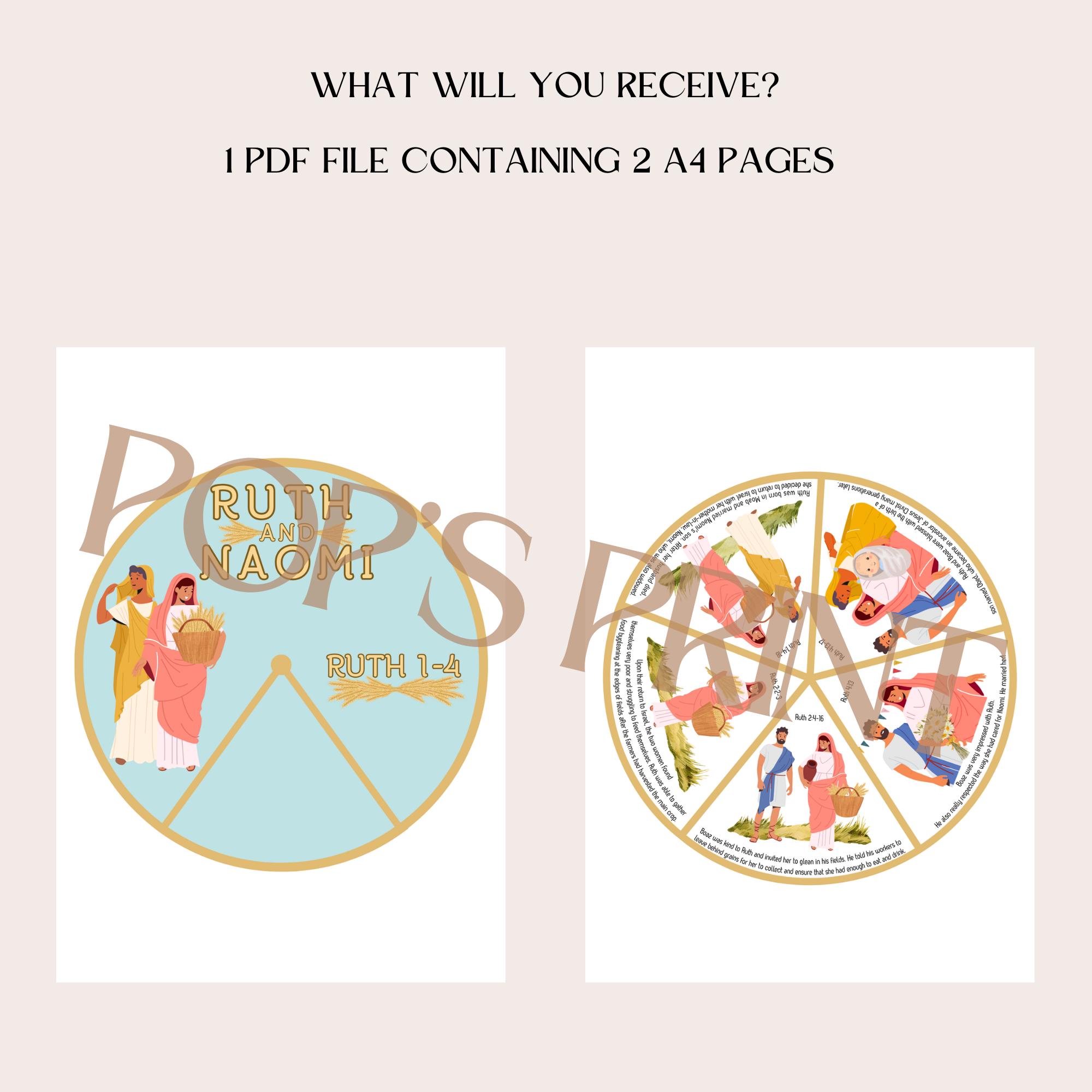 The Story of Ruth & Naomi Spinner Wheel| Ruth and Naomi Craft| Sunday ...