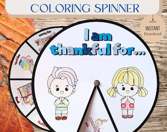 Thank God for Coloring Wheel, Thanksgiving Sunday School Craft DIY ...