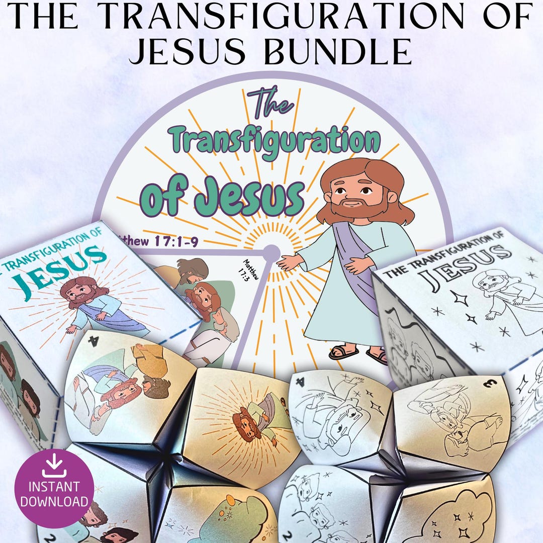 Transfiguration of Jesus Crafts Bundle| Printable Sunday School Bible ...