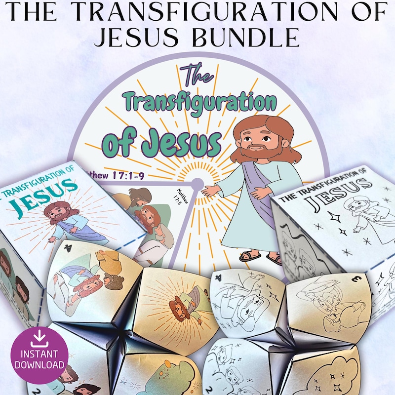 Transfiguration Bible Activity - Etsy