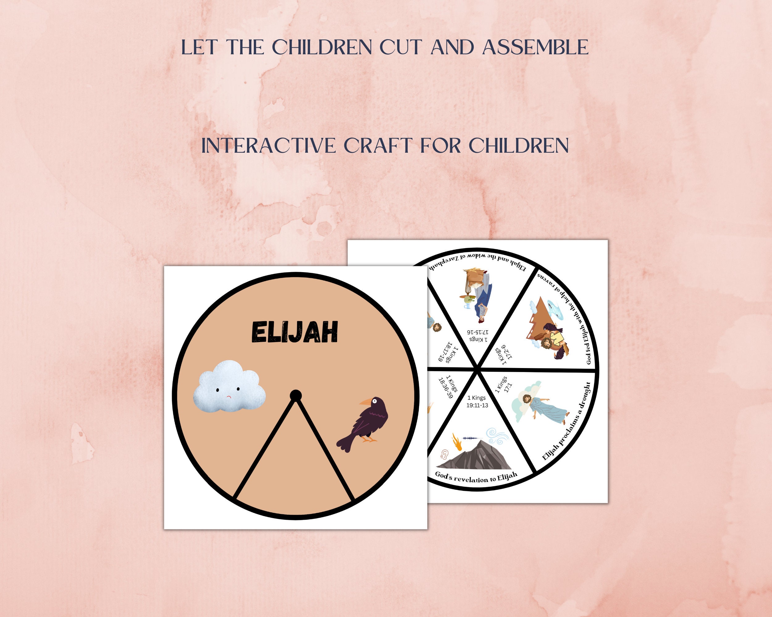 Elijah Spinner Wheel Elijah Craft Sunday School Craft Kids Ministry Craftl Bible Activity for ...
