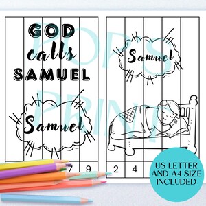Printable “god Calls Samuel” Agamograph – Sunday School Craft, Instant ...