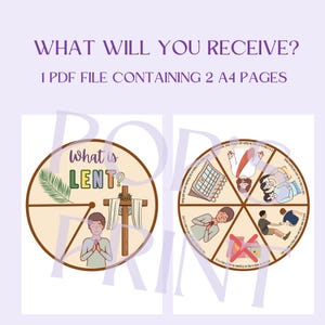 Printable Lent Sunday School Craft, What is Lent? Spinner Wheel, Kids ...