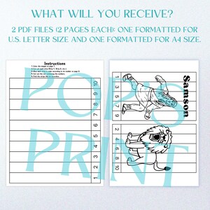 Printable Samson Agamograph – Sunday School Craft, Instant Download ...