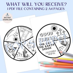 Printable Good Friday Sunday School Craft Holy Week Kids Activity ...